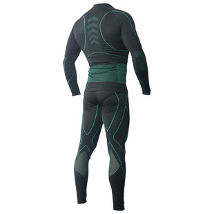 Santic Mens Seamless Compression Suit (Black/Green) | Sportpursuit.com