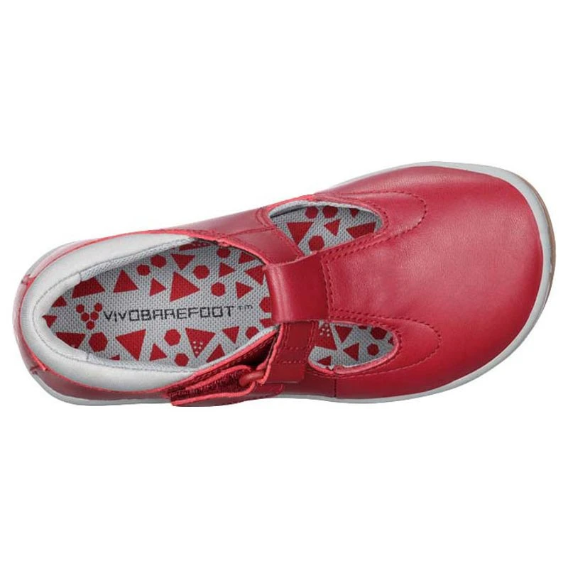 Vivobarefoot Kids T Bar Shoes (Dark Red) | Sportpursuit.com