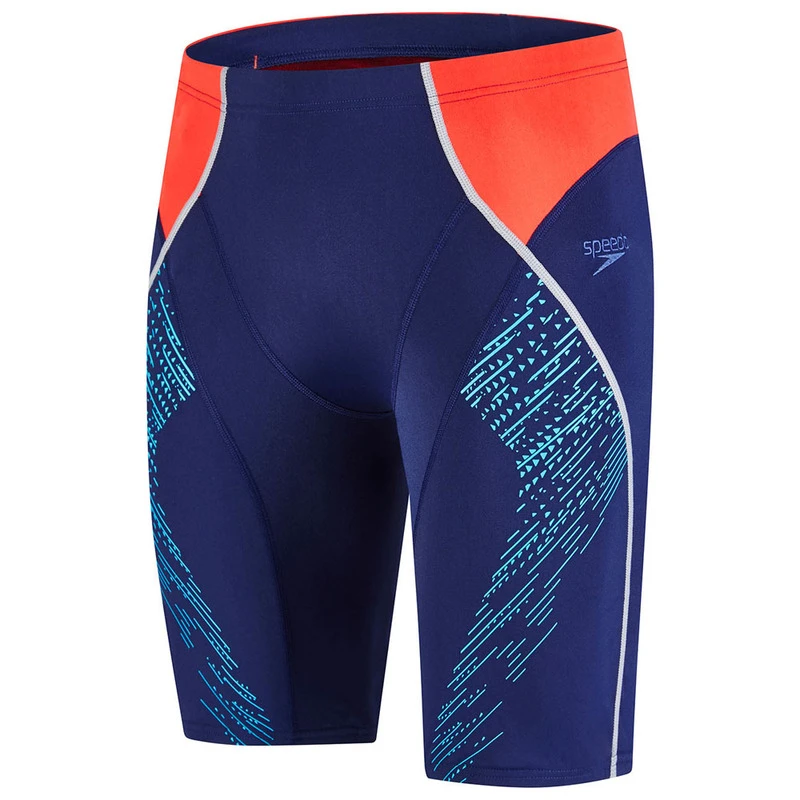 Speedo Mens SpeedoFit Panel Jammers (Navy/Red) | Sportpursuit.com