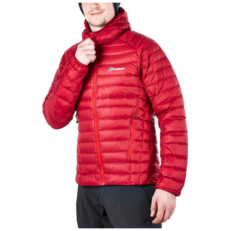 Berghaus Mens Furnace Hooded HydroDown Jacket (Dark Red) | Sportpursui