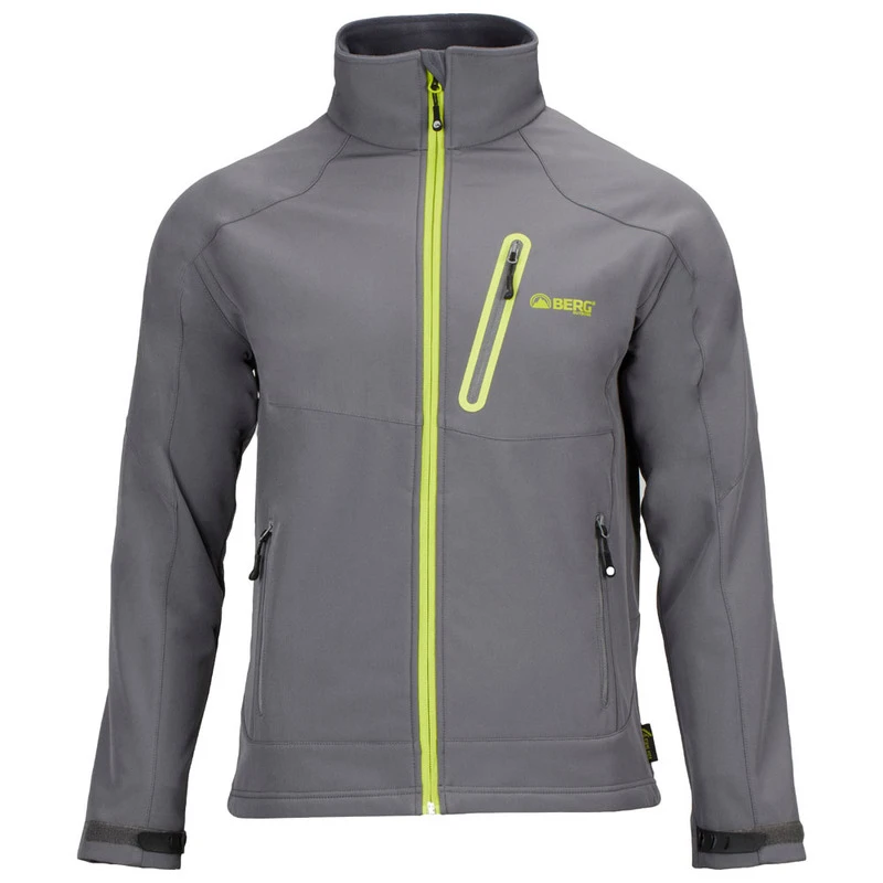 Berg Mens Ascent Softshell Jacket (Grey) | Sportpursuit.com