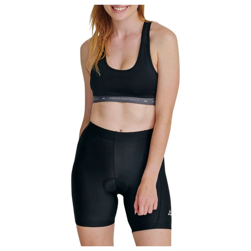 Danish Endurance Womens Cycling Shorts (Black/Black) | Sportpursuit.co