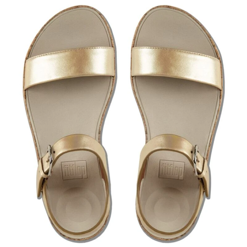 FitFlop Womens Bon TM II Backstrap Sandals (Gold Iridescent) | Sportpu