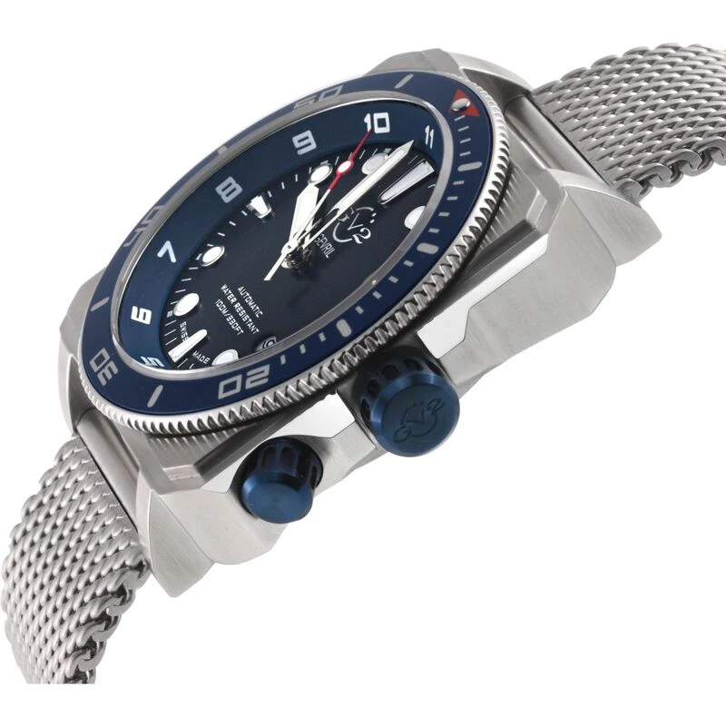 Gevril Mens XO Submarine Watch (Silver/Blue) | Sportpursuit.com