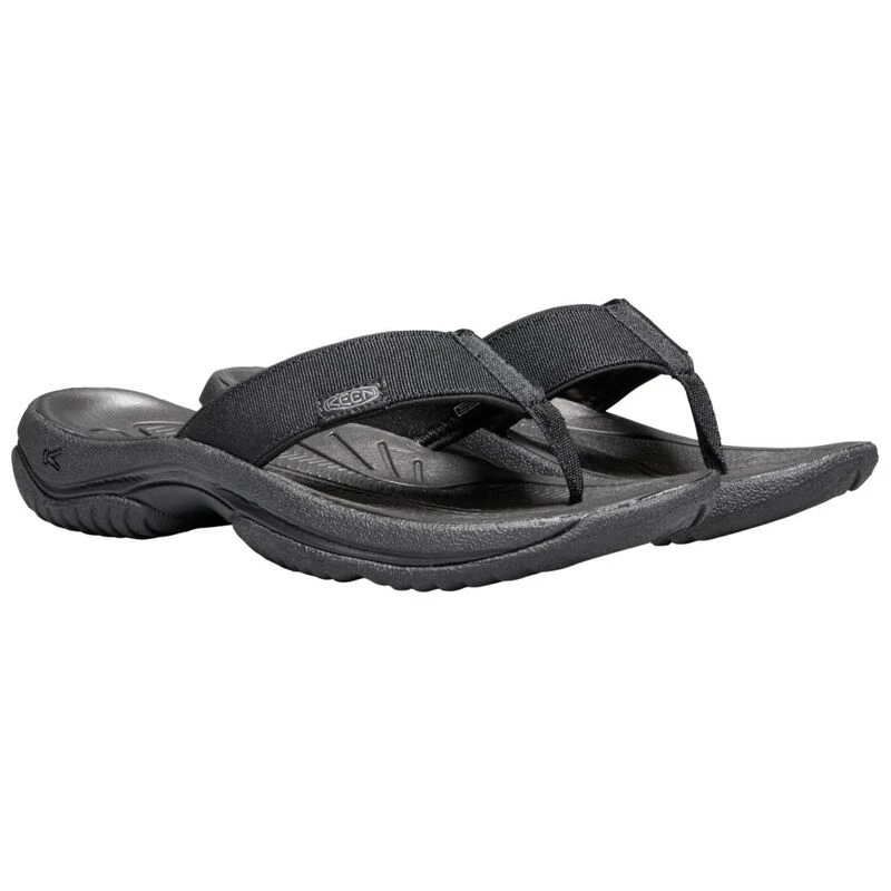 Keen Mens Kona Flip Flops (Black/Steel Grey) | Sportpursuit.com