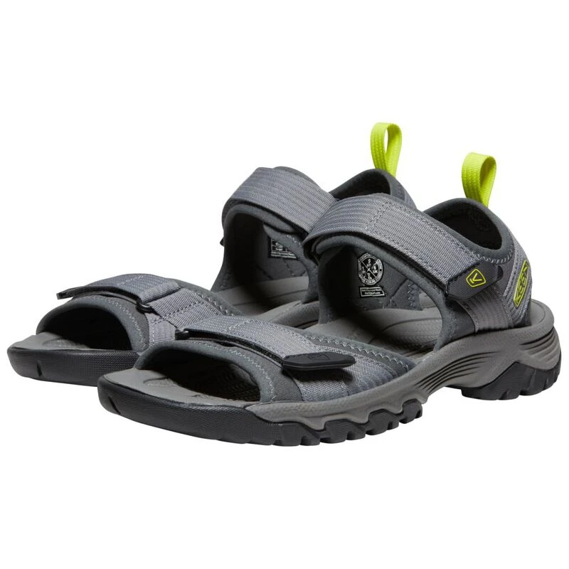 Keen Mens Targhee III Open Toe H2 Sandals (Steel Grey/Evening Primrose