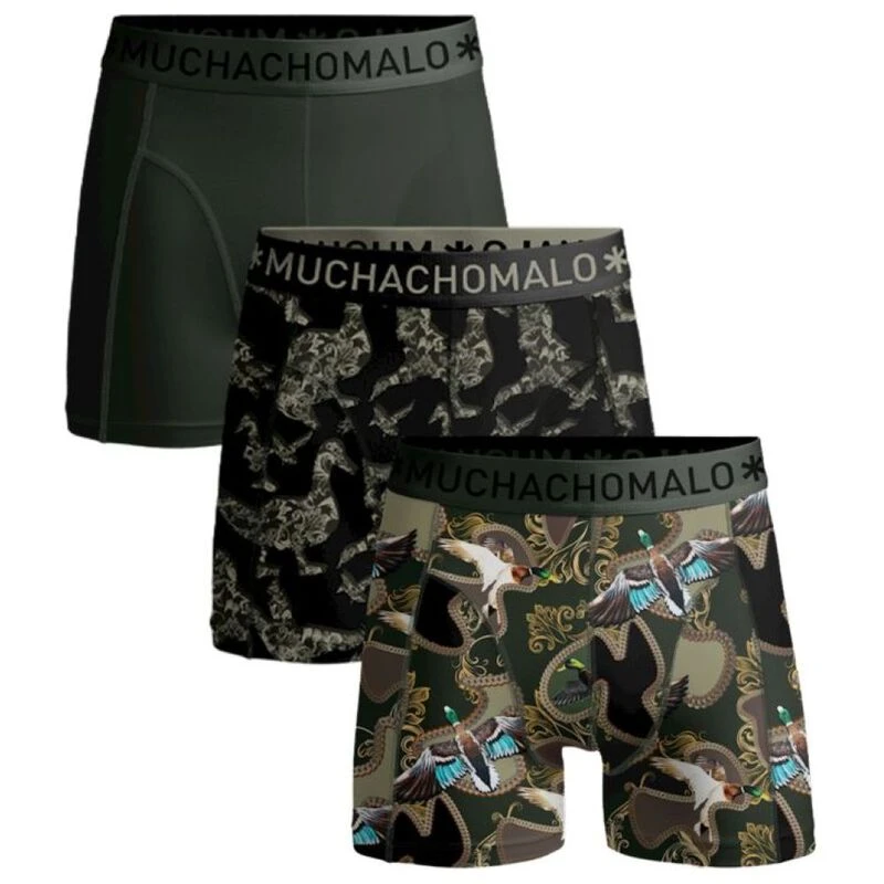 Muchachomalo Mens 3-Pack Man Duck Boxers (Print/Black) | Sportpursuit.