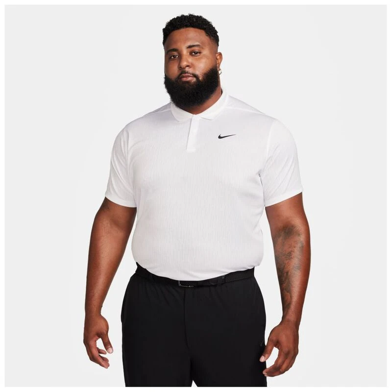 Nike Mens Dri-FIT Victory+ Polo (White/Black) | Sportpursuit.com