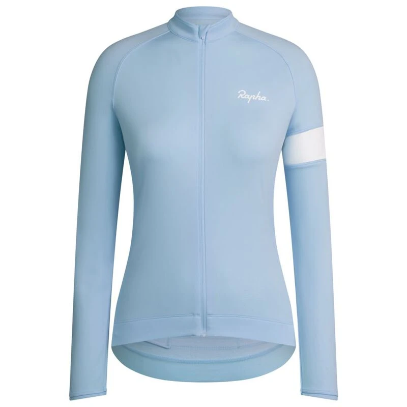 Rapha Womens Core Long Sleeve Jersey (Grey Blue/White) | Sportpursuit.