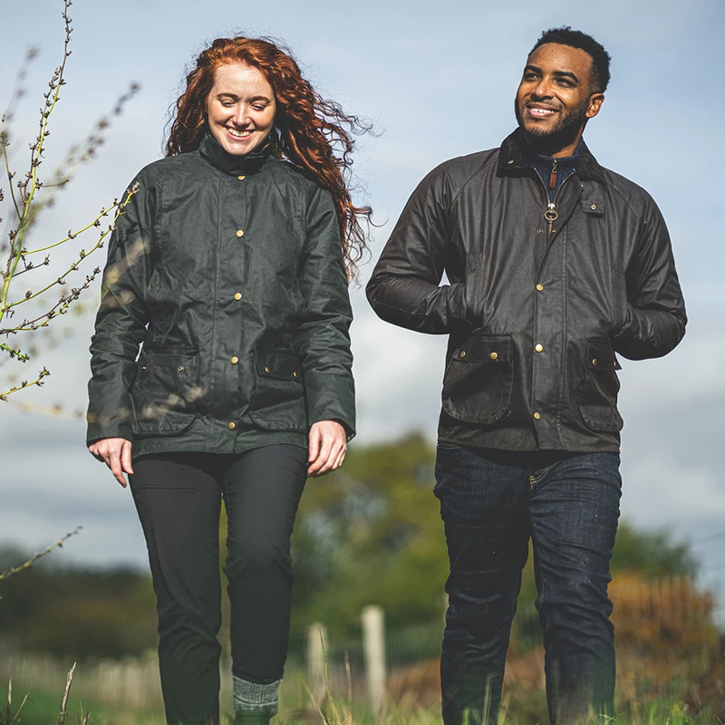 Wilde and King Mens Barton Waxed Jacket (Brown) | Sportpursuit.com