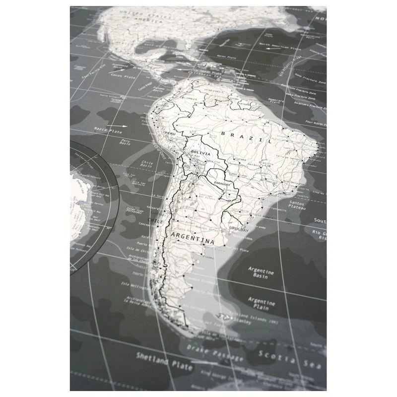 The Future Mapping Company Paper Monochrome World Map (1300 x 720mm)