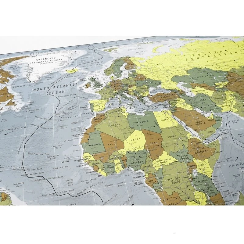 The Future Mapping Company Paper Colour Map v.1 World Map (1300 x 720m