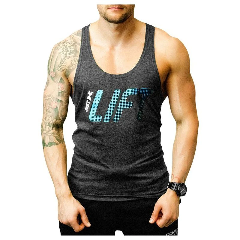 Core-X Mens Just Lift Stringer Vest (Charcoal) | Sportpursuit.com