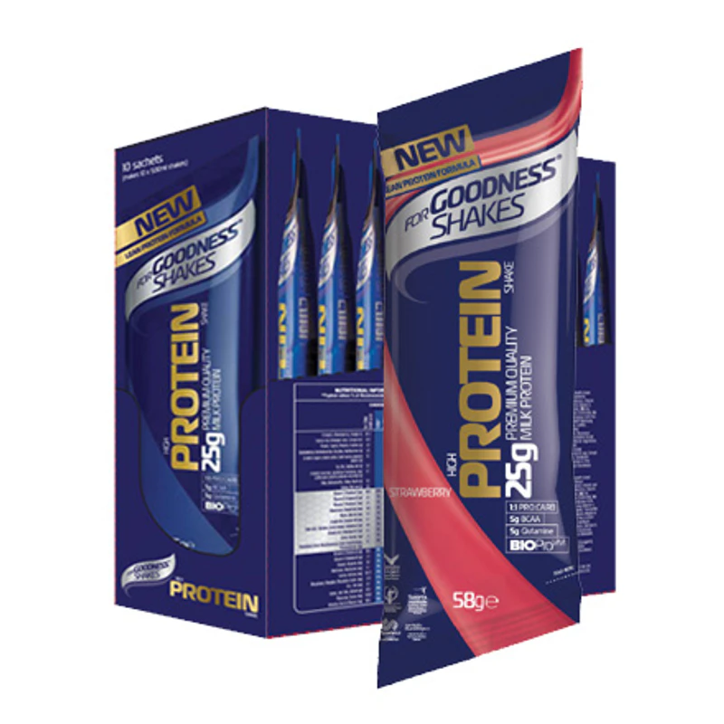 Protein Powder Sachets and Bottle 750ml (10 Pack - Choice of Flavours)