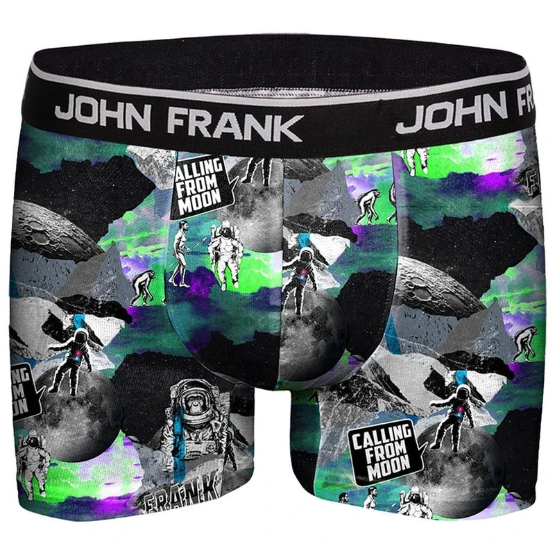 John Frank Mens Apollo Boxers (Black/Green/Navy) | Sportpursuit.com