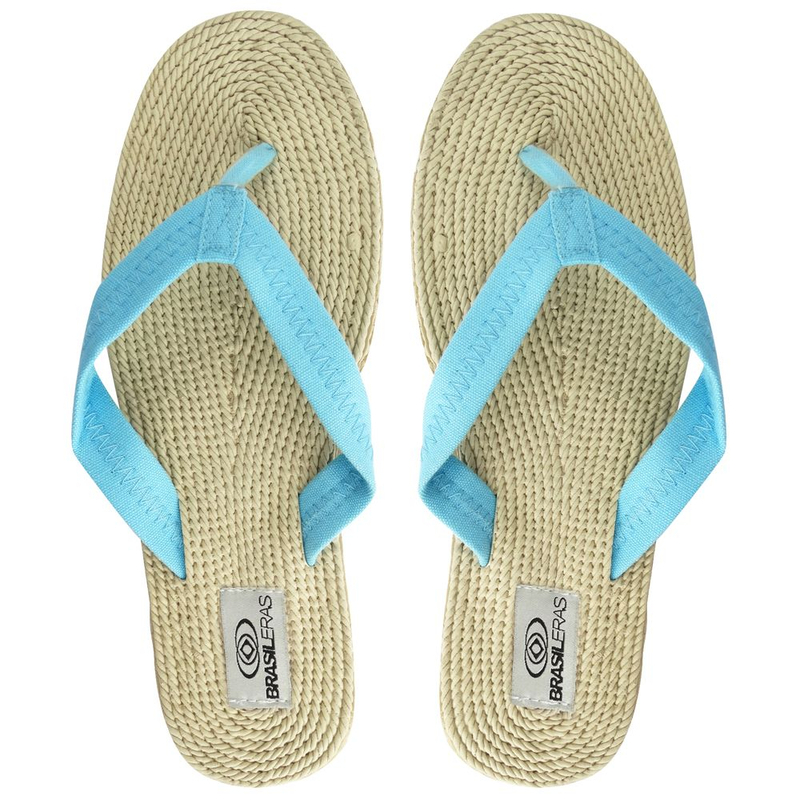 Brasileras Womens Spar Flip Flops (Light Blue) | Sportpursuit.com
