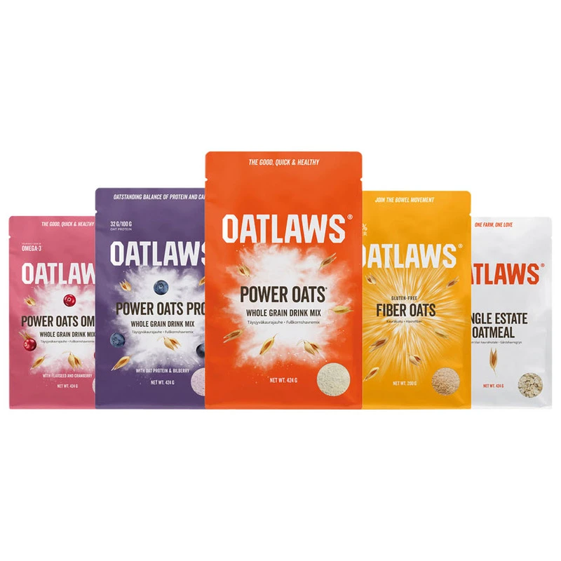 Oatlaws Power Oats Omega (6 x 424g - Flaxseeds & Cranberry) | Sportpur