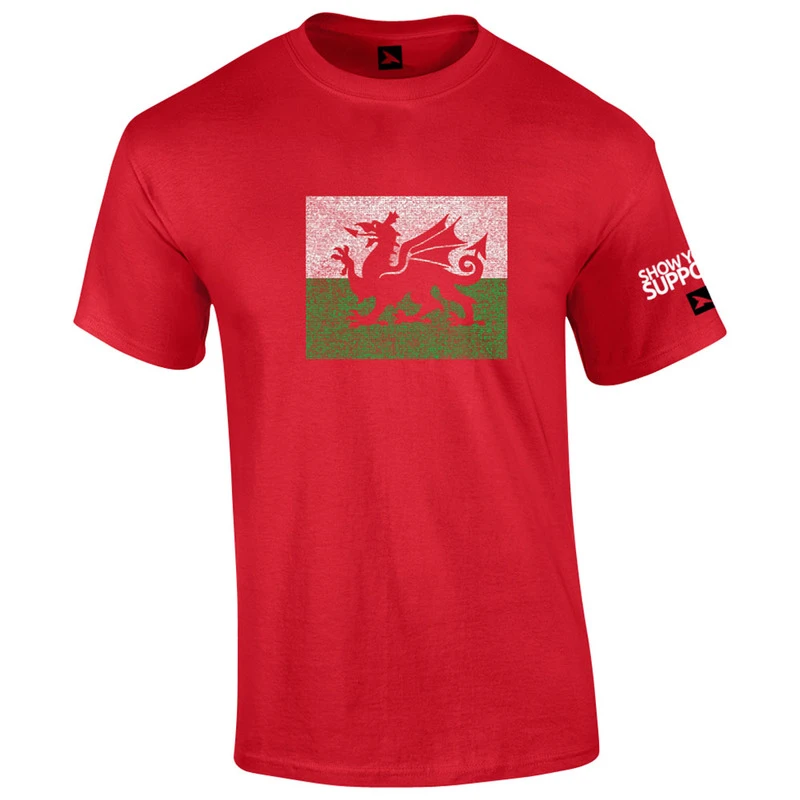 Show Your Support Mens Wales T-Shirt (Red) | Sportpursuit.com